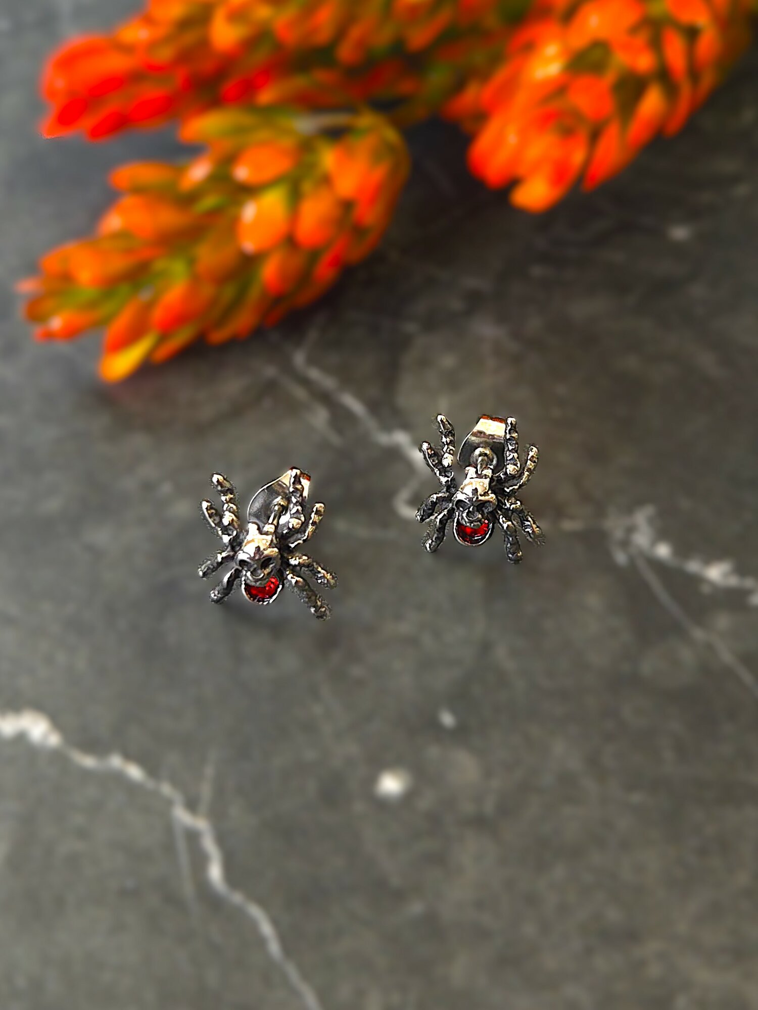 Серьги пусеты, фианит