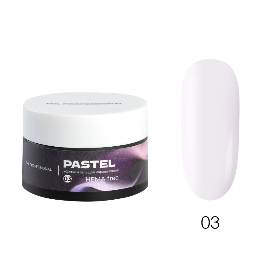 Жесткий гель для наращивания TNL Professional Pastel HEMA-Free №03, 30 мл