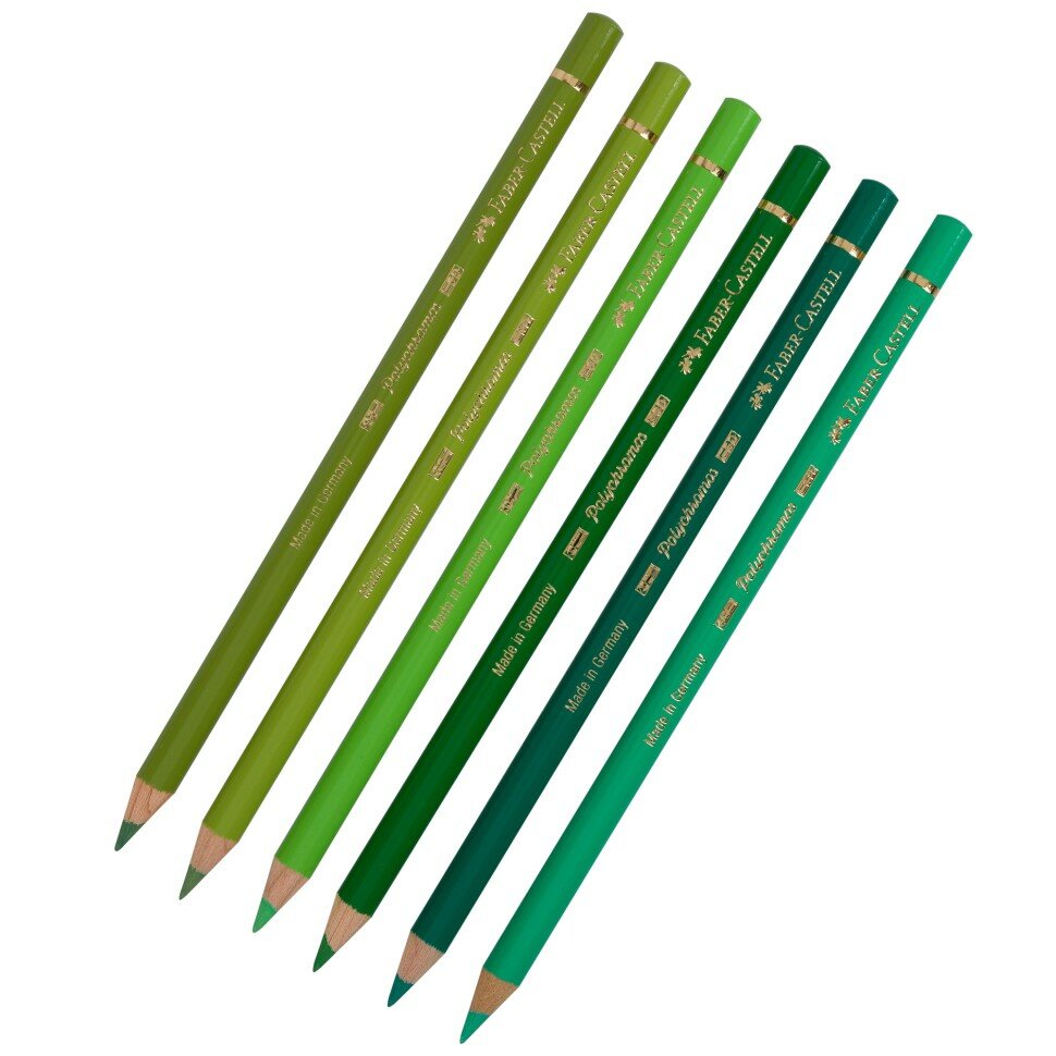 Карандаш № 162,168,170,171,264,266, комплект 6 штук, Polychromos
