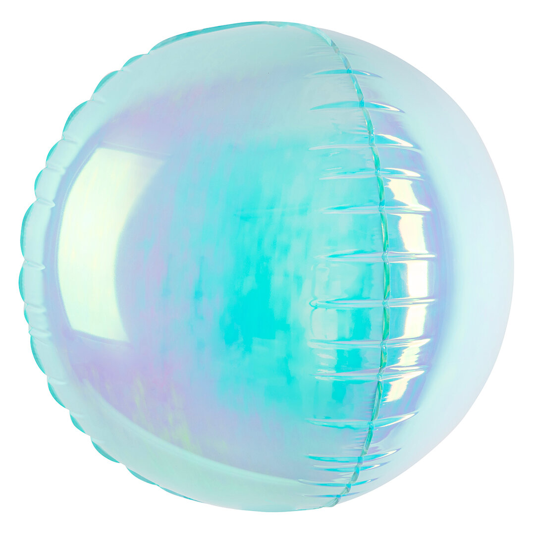 Шар 3D (32'/81 см) Сфера, Хамелеон, Голубой, Перламутр, 1 шт. в уп.