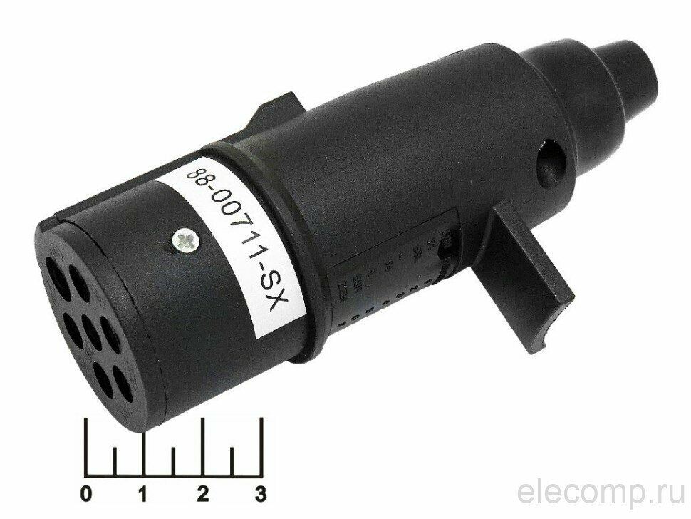 Разъем 7pin штекер на кабель (для прицепа) 88-00711-SX