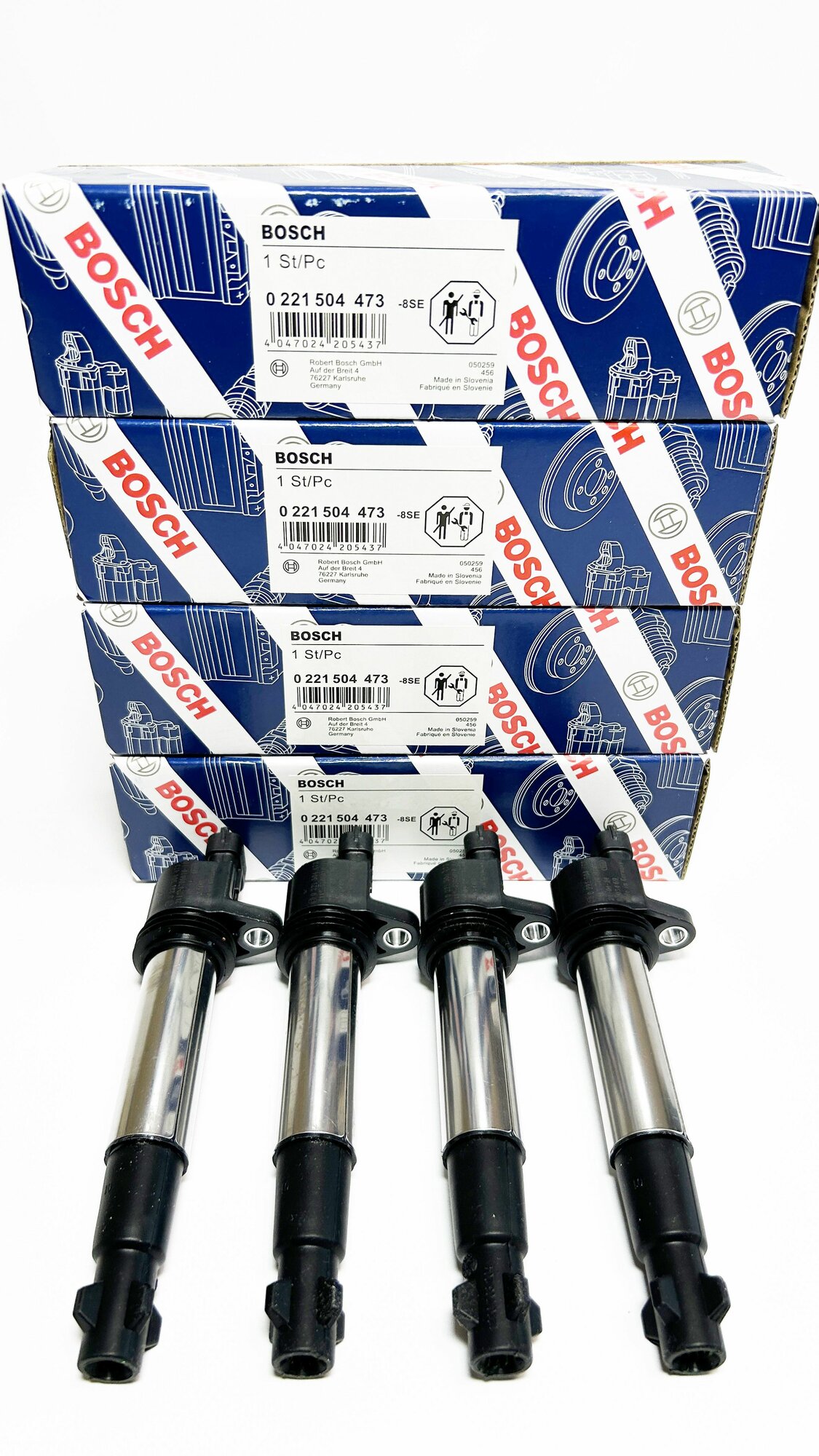 Катушка зажигания Bosch- (комплект 4шт.) на ВАЗ(LADA) 2110/Priora/Kalina 16кл. - Bosch арт. 0 221 504 473