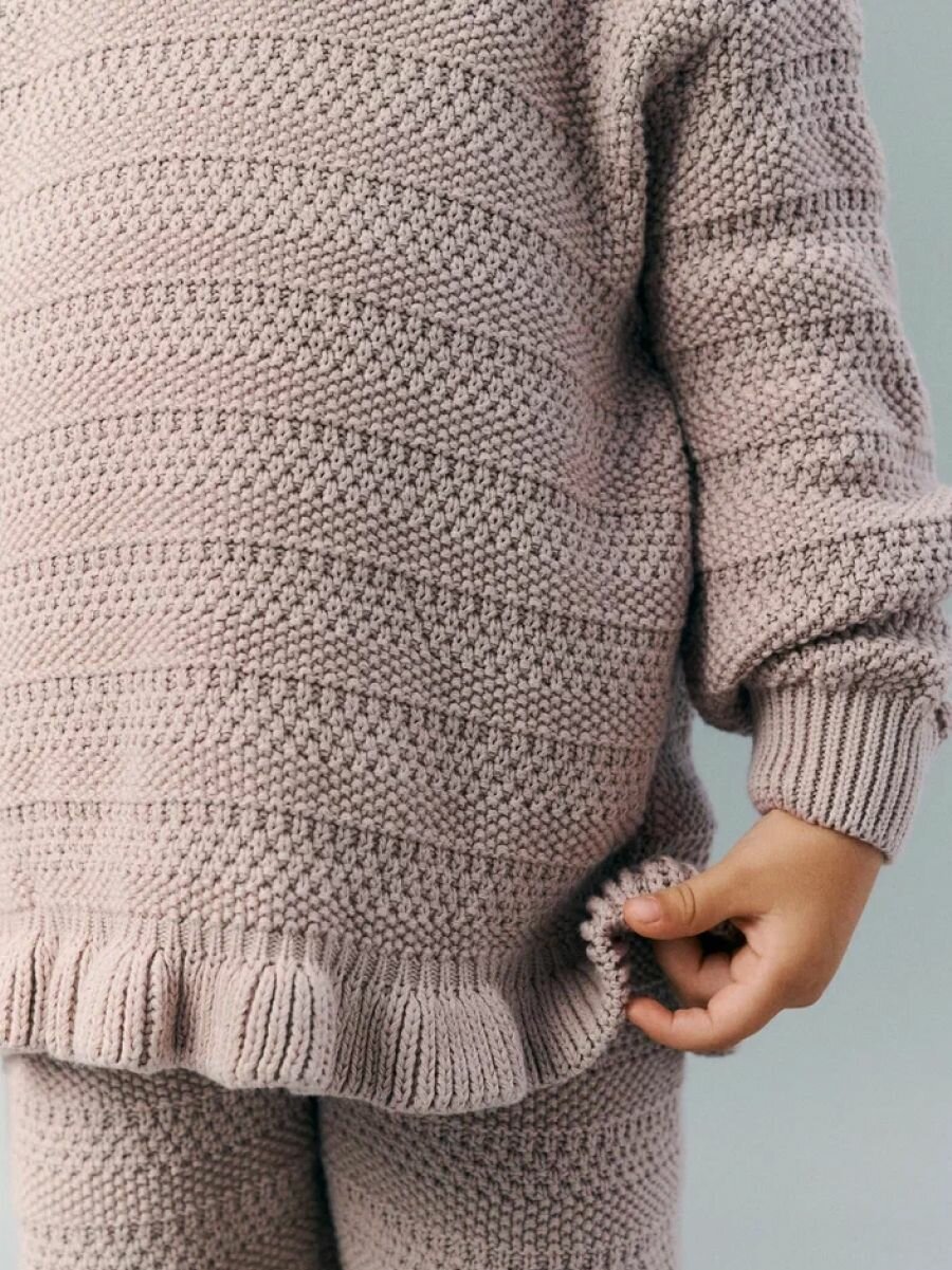 Свитер Loomknits, размер 122, пыльная роза, бежевый — фото 1
