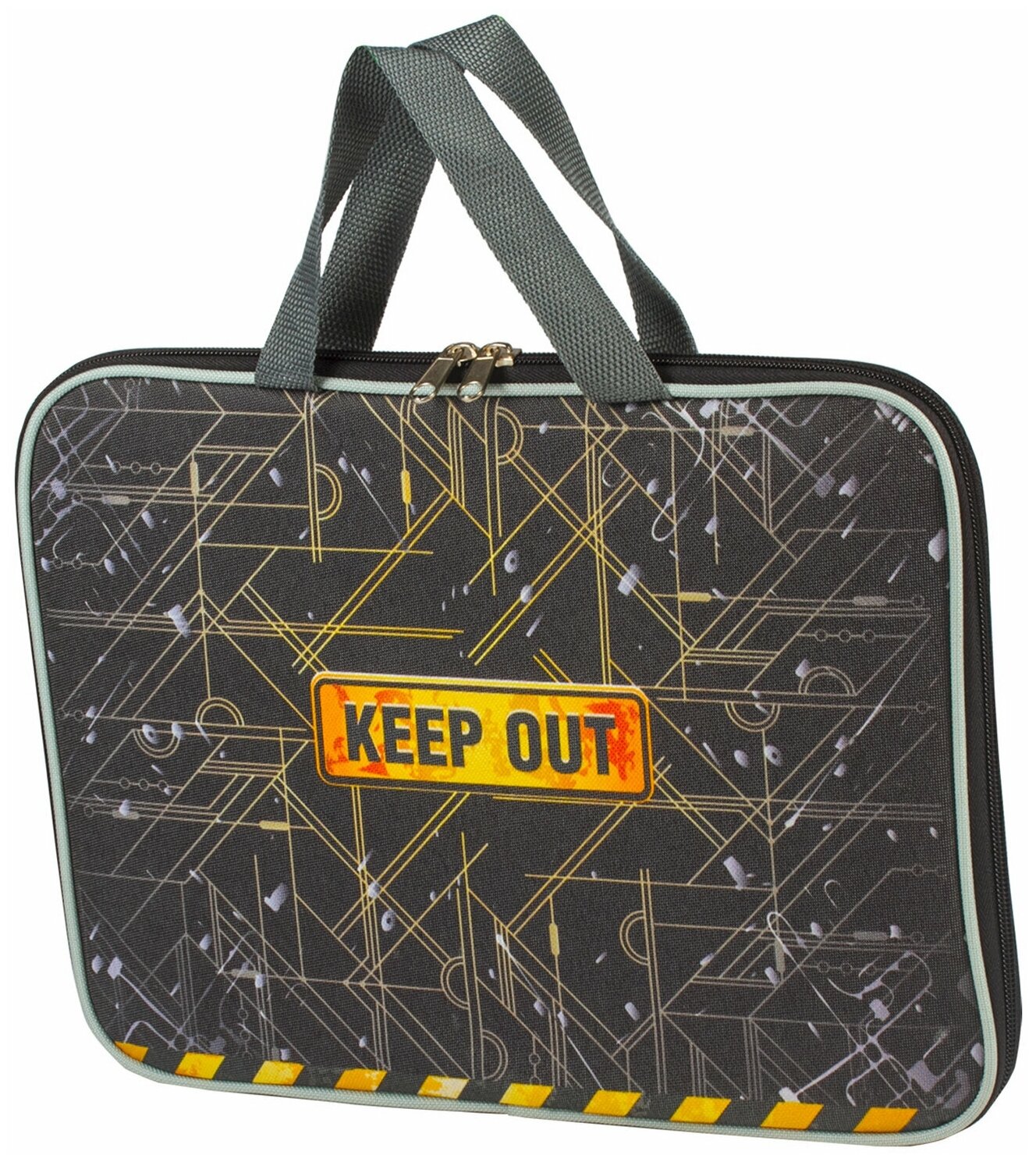 Папка на молнии с ручками Brauberg, А4, ткань, с подкладкой, сублимация, для мальчиков, "Хейтер", 22 .