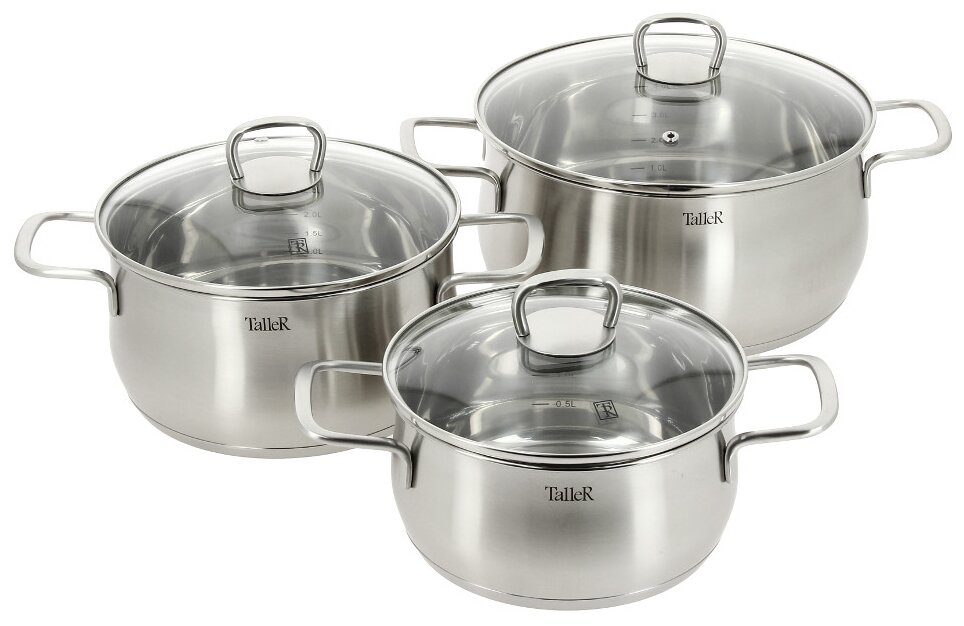 Набор посуды TalleR Бригг TR-7120 / TR-17120 6 пр. 6 пр, серебристый