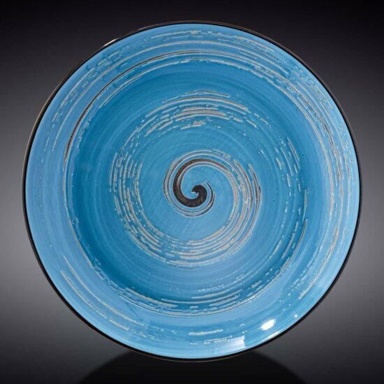 Тарелка Wilmax England глубокая 25,5 см SPIRAL фарфор голубой цвет