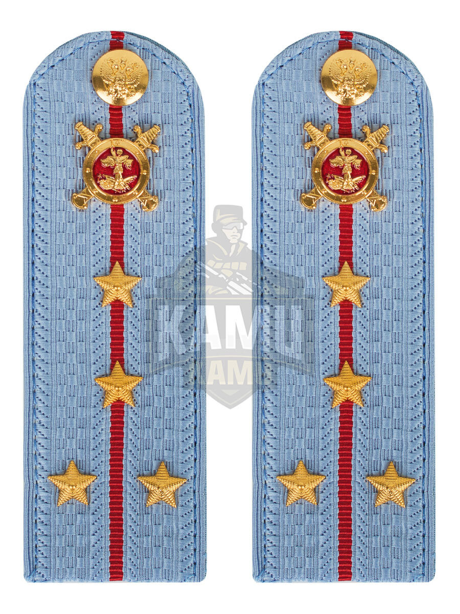 Погоны МВД на рубашку голубые пластик Звание Капитан 751925