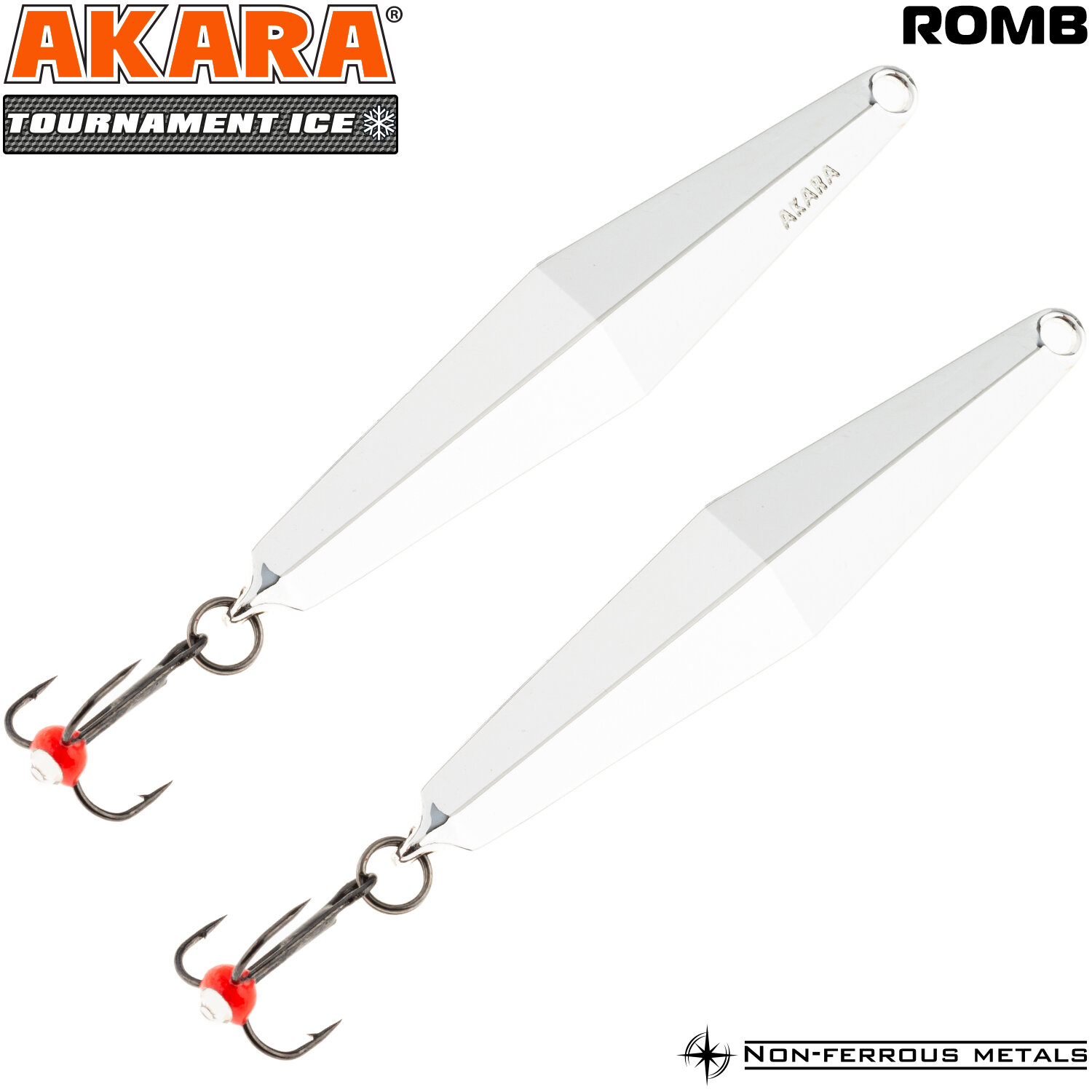 Блесна зимняя Akara Tournament Ice Romb 40 2,5 гр. Sil