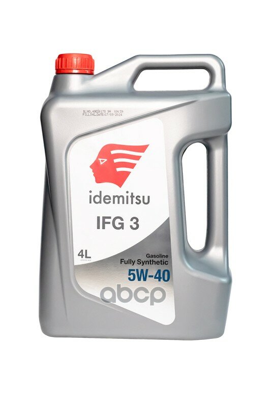 IDEMITSU Масло моторное IDEMITSU IFG3 5W-40 SP, 4L