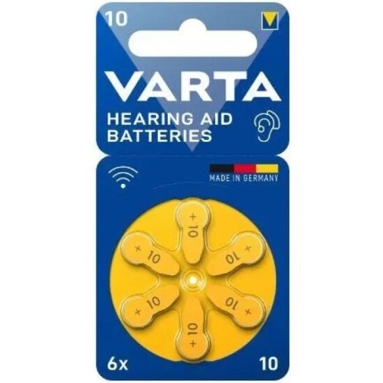 Элемент питания Varta Hearing Aid 10 бл 6