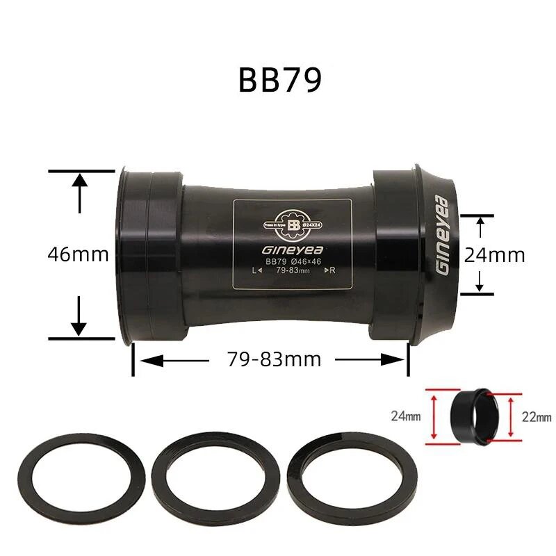 Нижний кронштейн Gineyea BB30 PF30 BB79 для Shimano GXP BB79 to 24-22