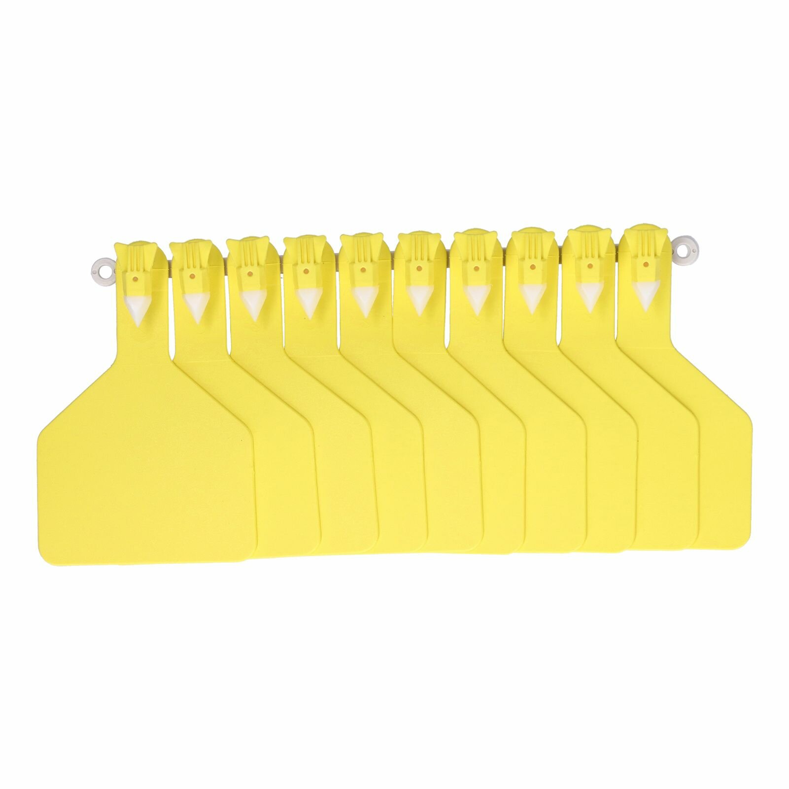 Набор из 100 пластиковых интегрированных бирок для ушей для животноводческой фермы на желтой бирке для индентификации коров и крупного рогатого скота