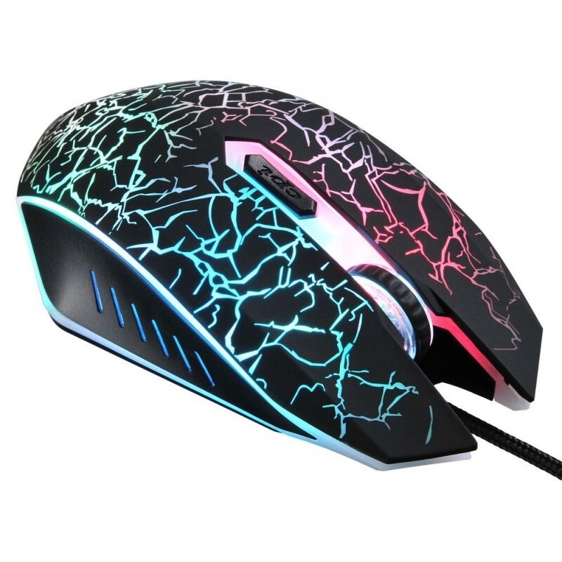 Мышь компьютерная Oklick "905g invasion", черная, с рисунком, оптическая, 3200 dpi, usb
