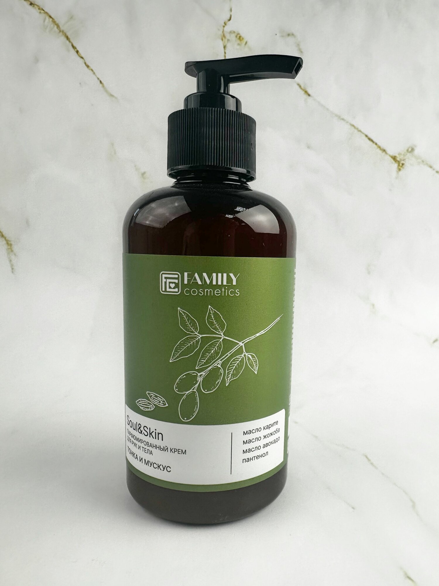 Парфюмированный крем для рук и тела Family Cosmetics Soul&Skin, Тонка и Мускус, 285мл