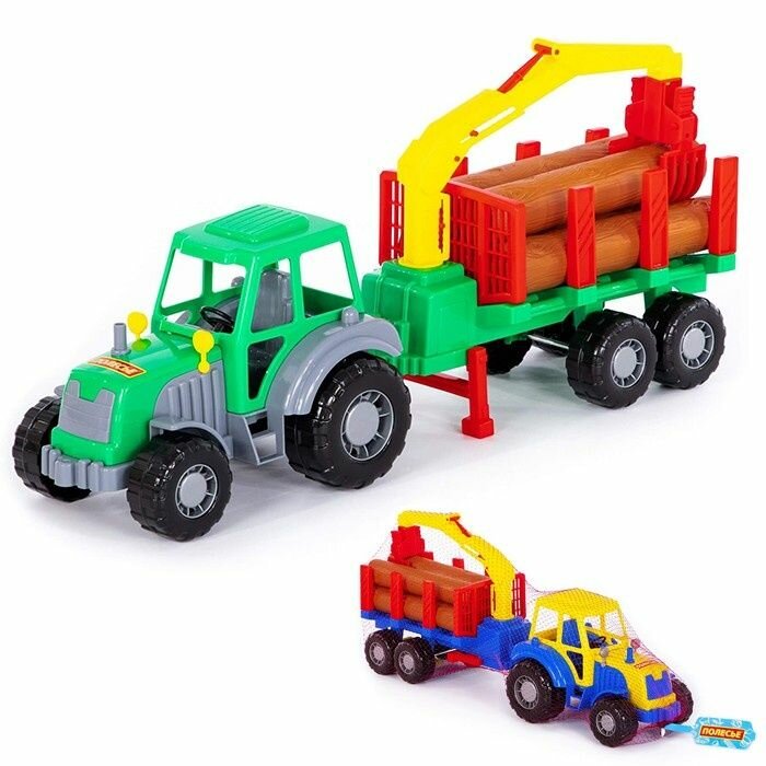 Трактор Полесье "Алтай" с полуприцепом-лесовоз (35370)