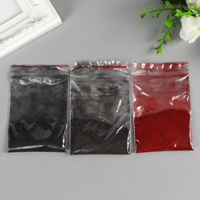 Набор красителей по ткани Sima-land "джинса" 3в1 зеленый, красный, синий, 30 гр