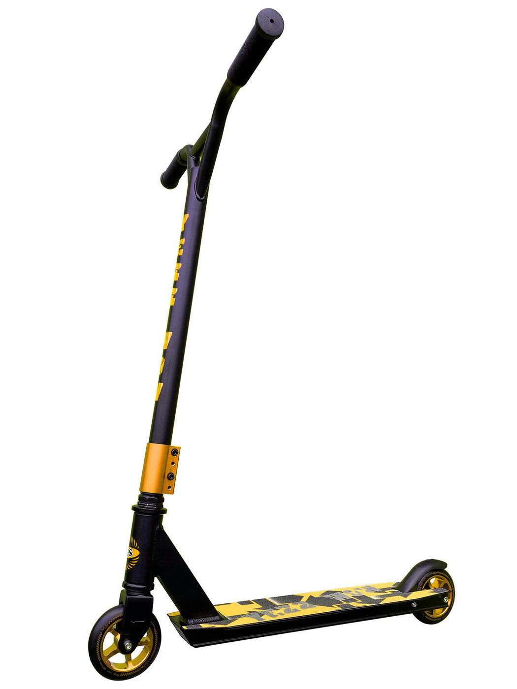 Трюковой самокат Yezz WOW MS-170, черно-золотой