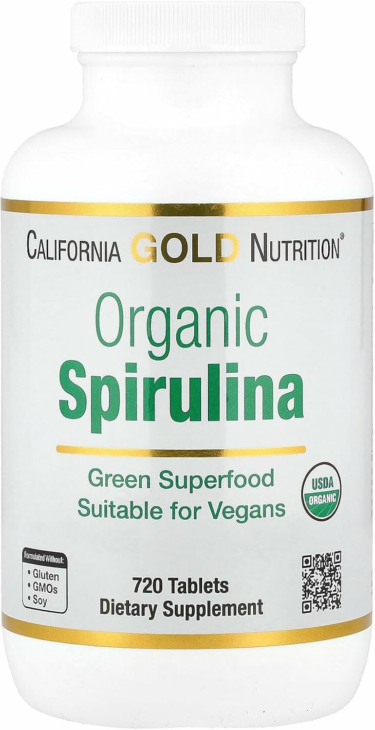 California Gold Nutrition Organic Spirulina 720 tablets (спирулина)