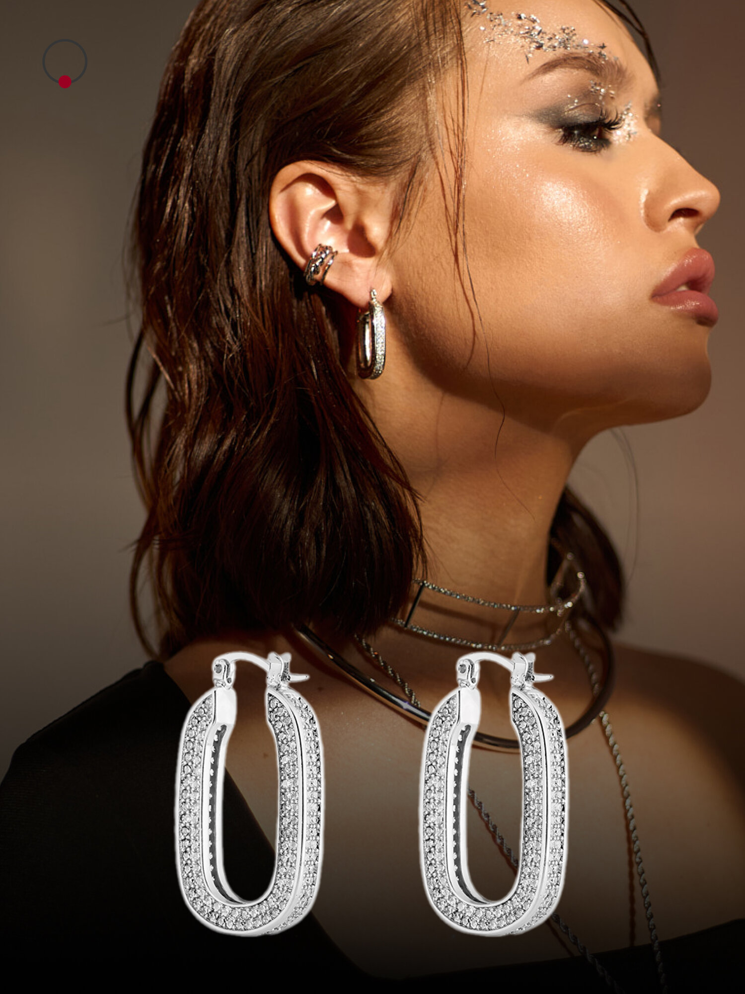 Серьги конго, кристалл