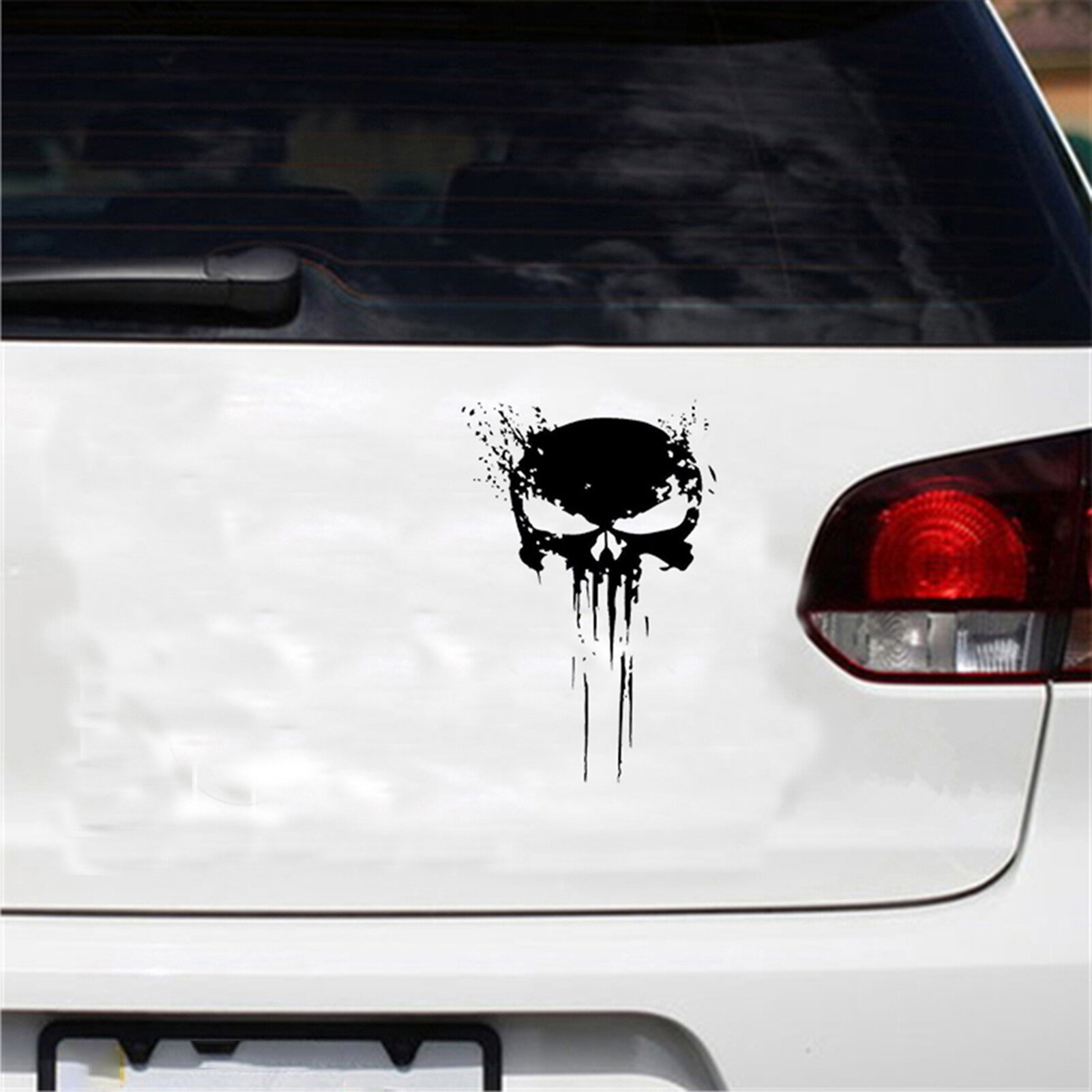 Виниловая наклейка с изображением черепа карателя для мотоциклов и автомобилей, прочное водонепроницаемое украшение для шлема