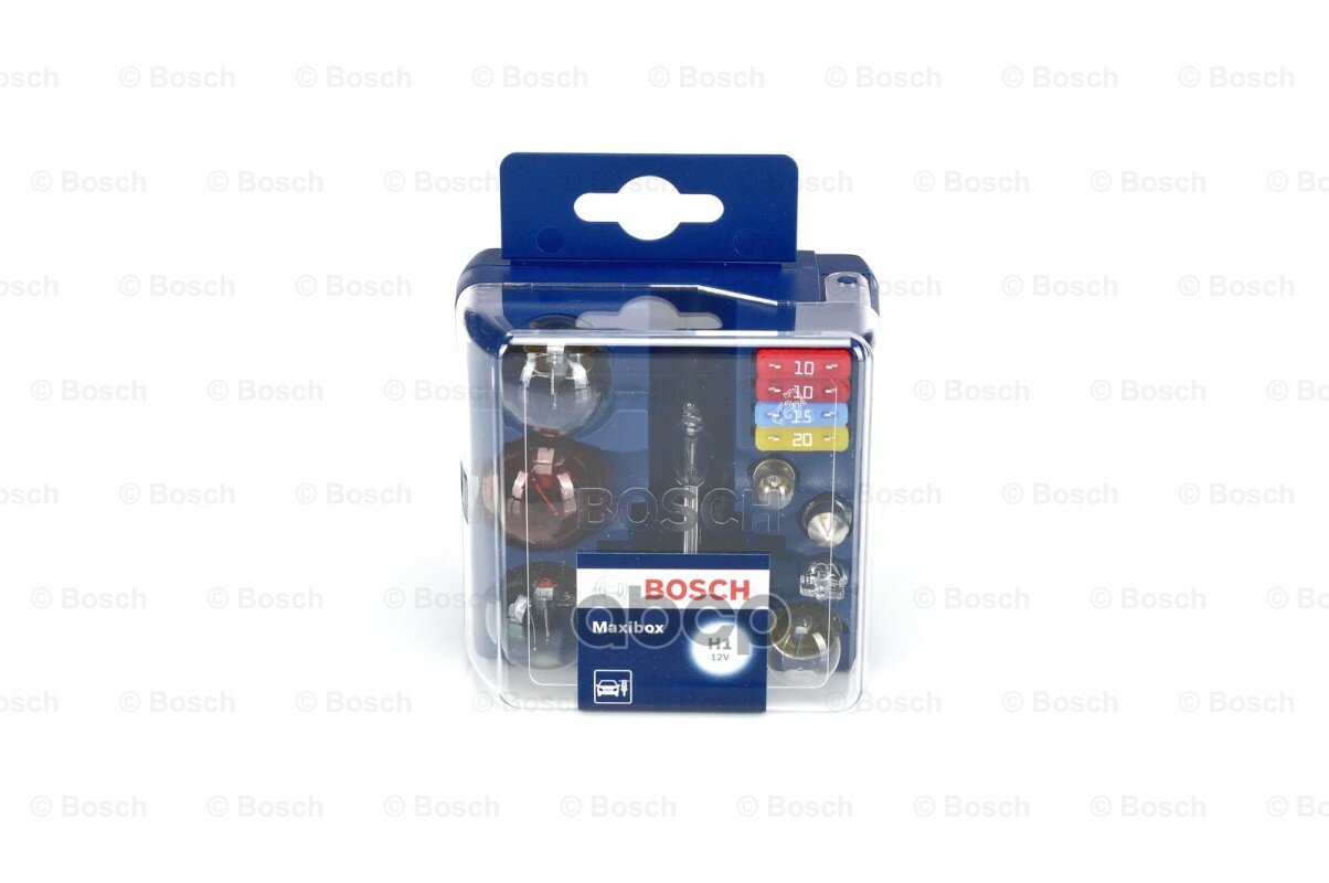 Набор ламп H1 и предохранителей 12V MAXIBOX 1987301112 BOSCH/1987301112 H1 /P21W /PY21W /R5W /T4W /P21/5W /W5W /C5W + 4 предо.