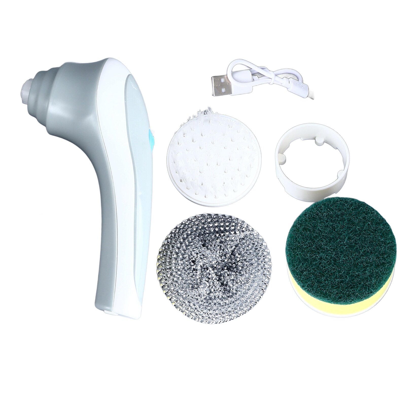 Электрический спин скруббер беспроводная портативная чистящая мощность с 3 головы для очистки ванной плитки.