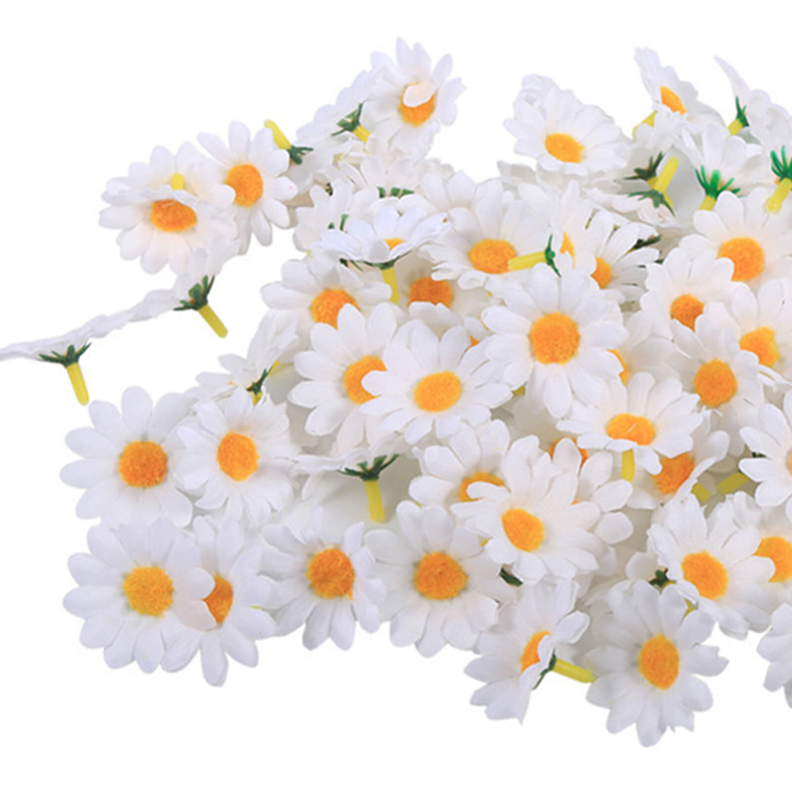 100 шт, искусственная маленькая ромашка, милая, сделай сам, ручная работа, шелковая маленькая ромашка для офиса, свадьбы, белая