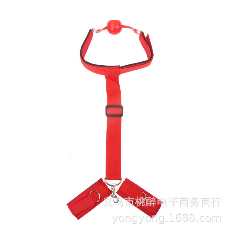 Пары секс игрушки товары для взрослых женские игрушки бдсм реквизит наручники бондаж спина связывание обучение кляп-мяч