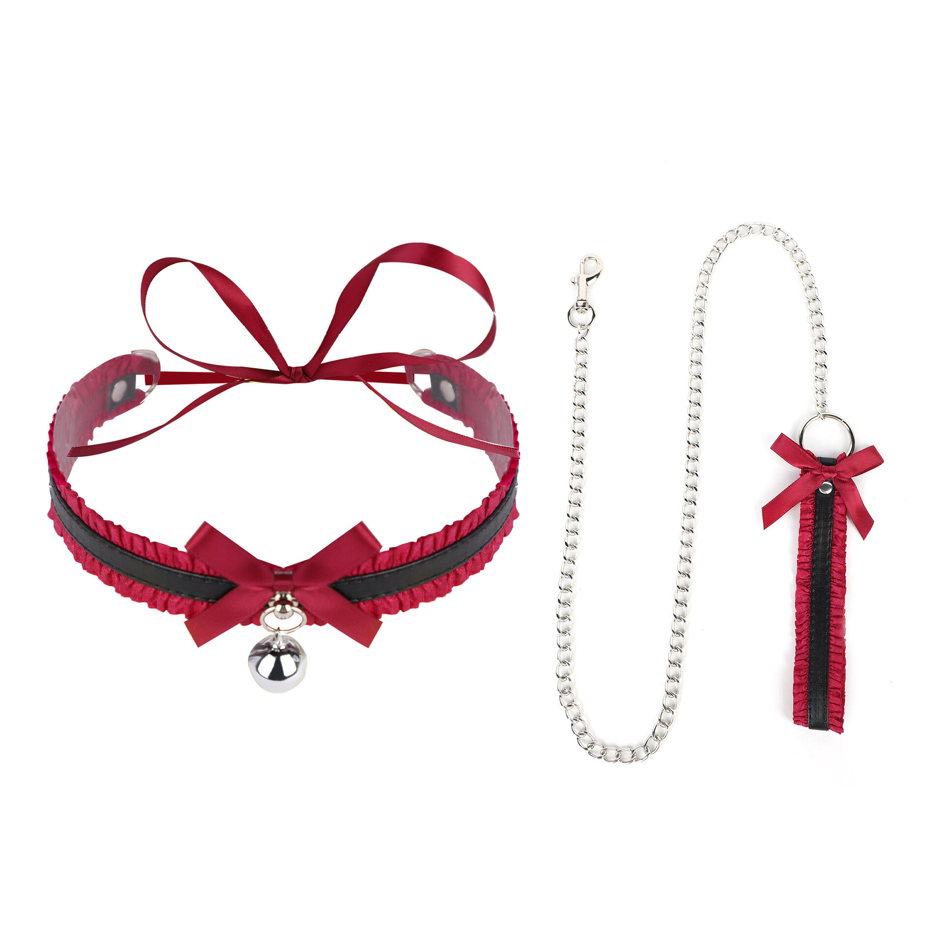 SM бант колокольчик кружевной костюм рабыня флирт ошейник наручники взрослые секс игрушки секс игрушки