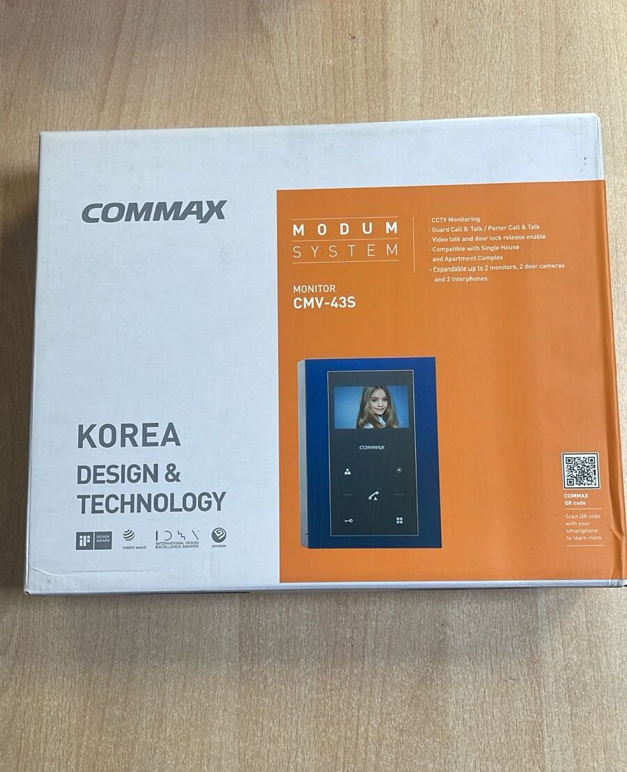 Монитор видеодомофона Commax CMV-43S, экран 4,3 дюйма, синий