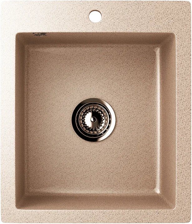 Мойка кухонная Ulgran U-404 -302 прямоугольная, 42x50, мойка для кухни, бежевая, матовая, российская