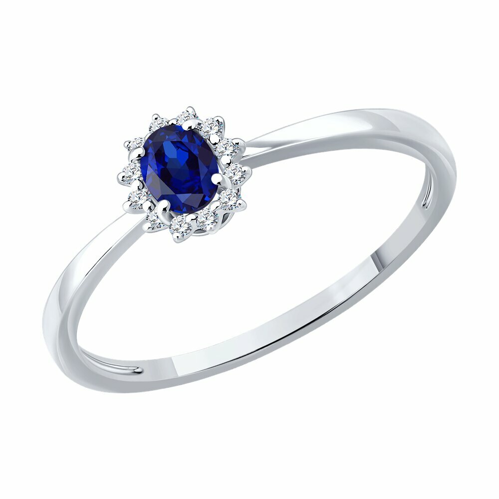 Кольцо, белое золото, 585 проба