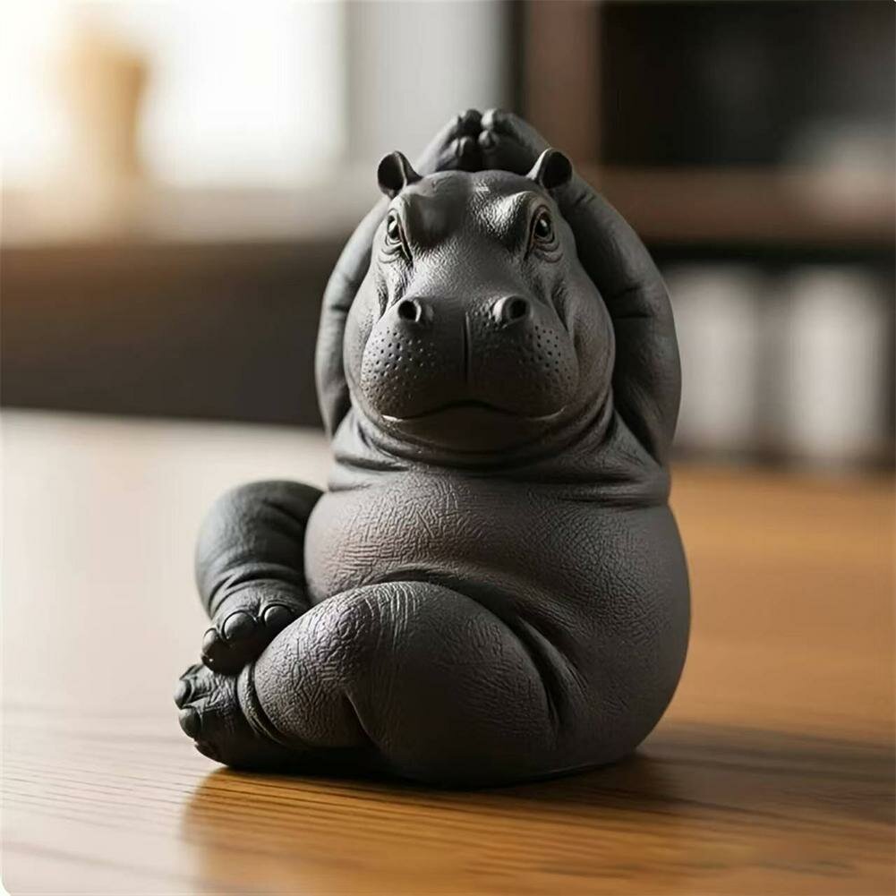 Игрушка для украшения рабочего стола в виде бегемота с 3d-печатью