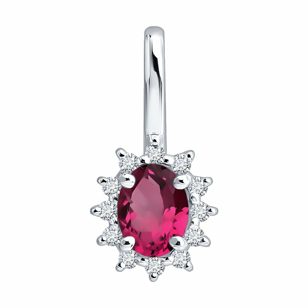 Подвеска, белое золото, 585 проба