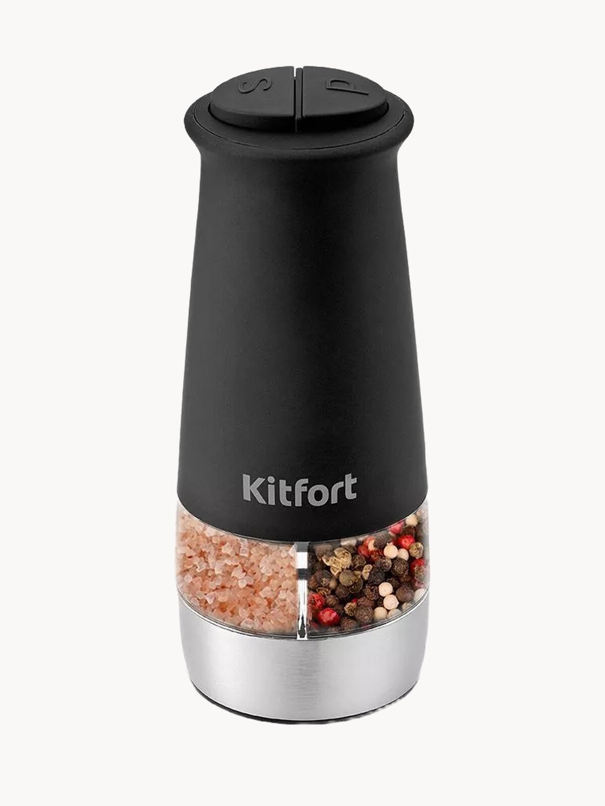 Автоматическая мельница для соли и перца Kitfort КТ-6013-1 черный