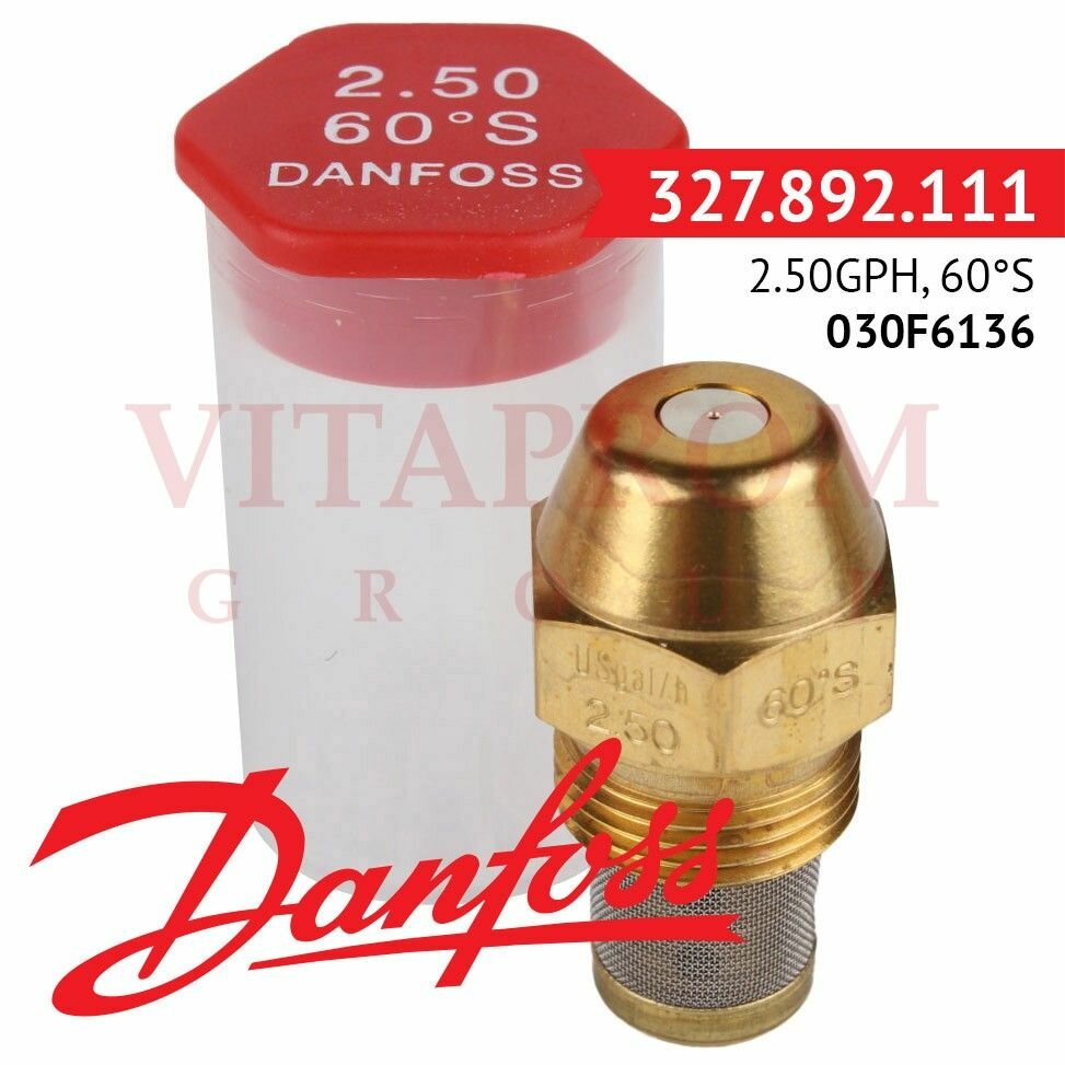 Форсунка Danfoss 2.50GPH, 60S, 030F6136