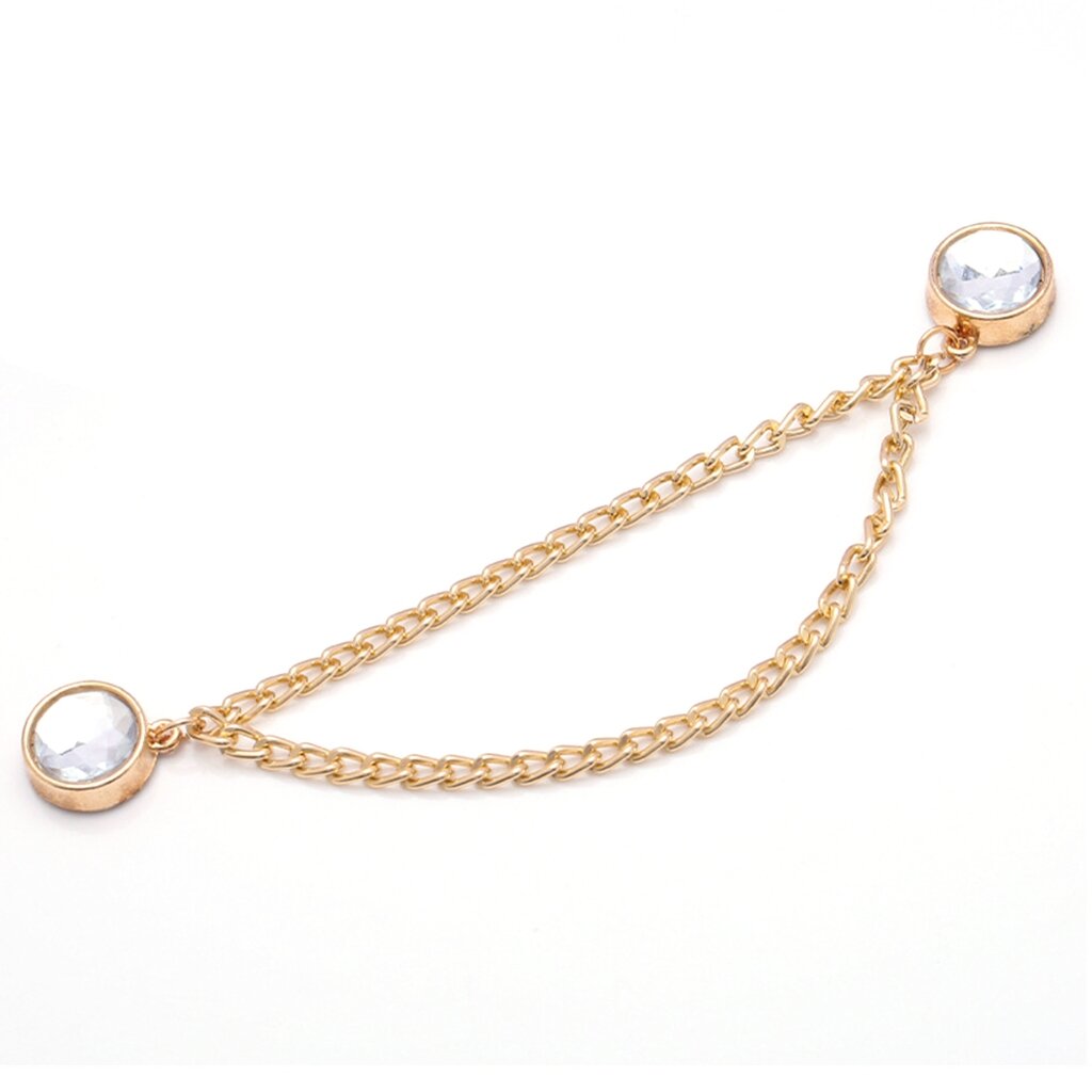 Цепочка со стразами, магнитная пряжка, укорочение без швов, фиксированный артефакт-стиль 1