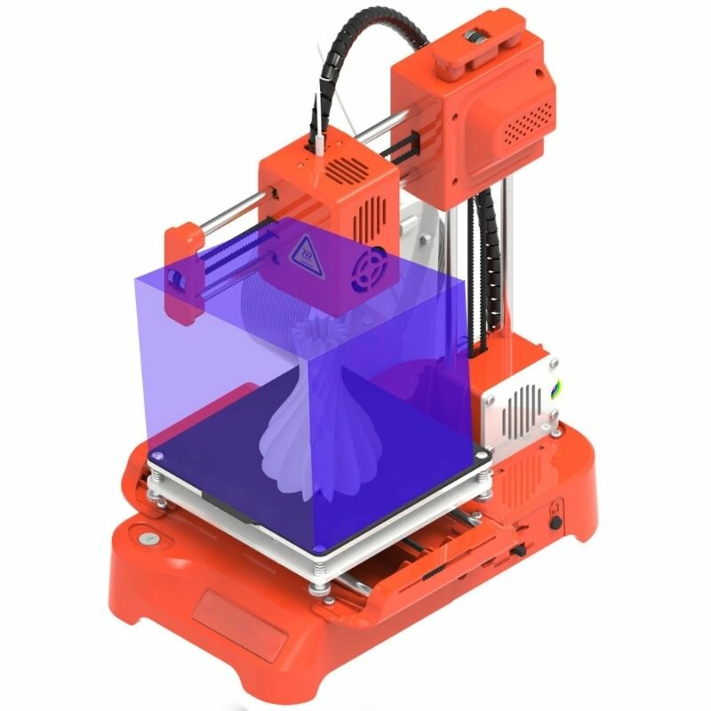 Маленький мини-трехмерный 3D-принтер Easythreed K7-Оранжевый-Великобритания