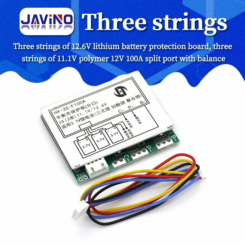 Liludin 3S 100A 12.6V Литий-ионная батарея 18650 с BMS