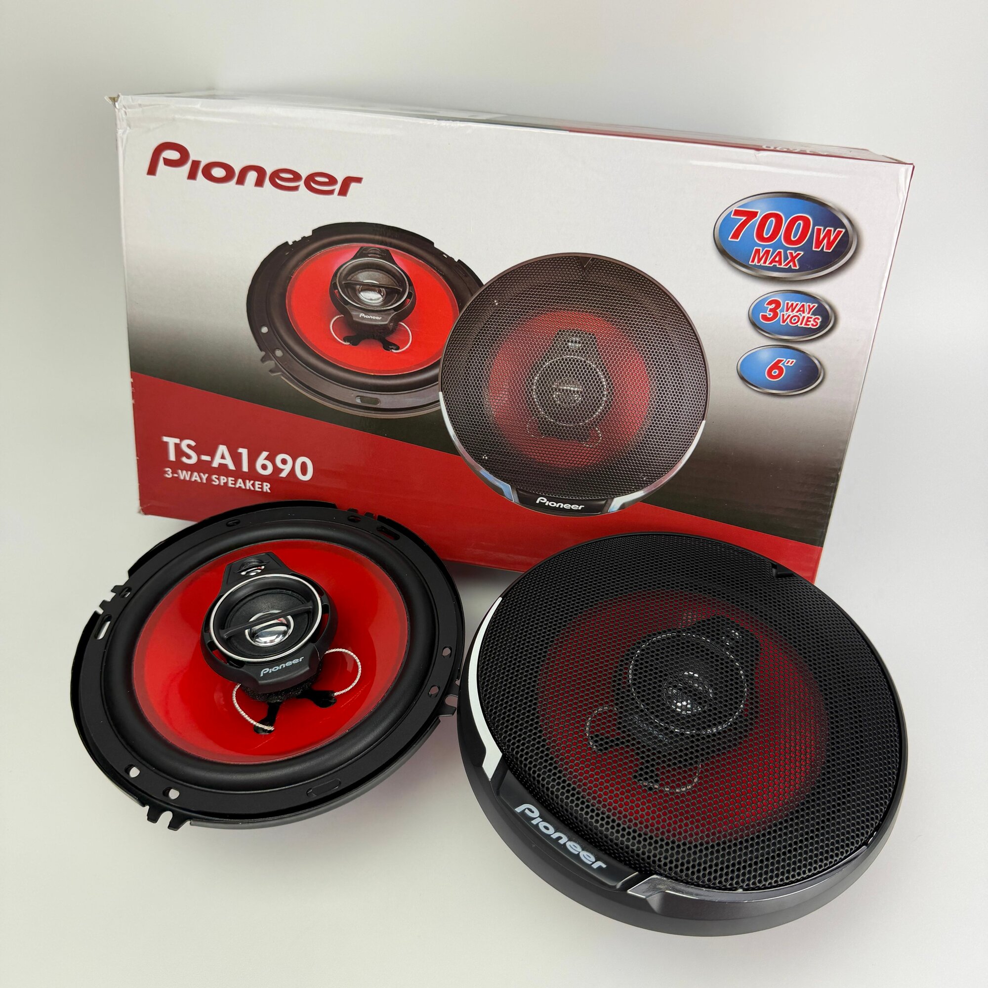 Колонки TS-A1690, коаксиальная автоакустика, 3 полосы, 16см, черный