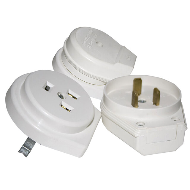 ВЭП свет 32А 2P+E 3-х контактный скрытый разъем для электроплит и варочных панелей