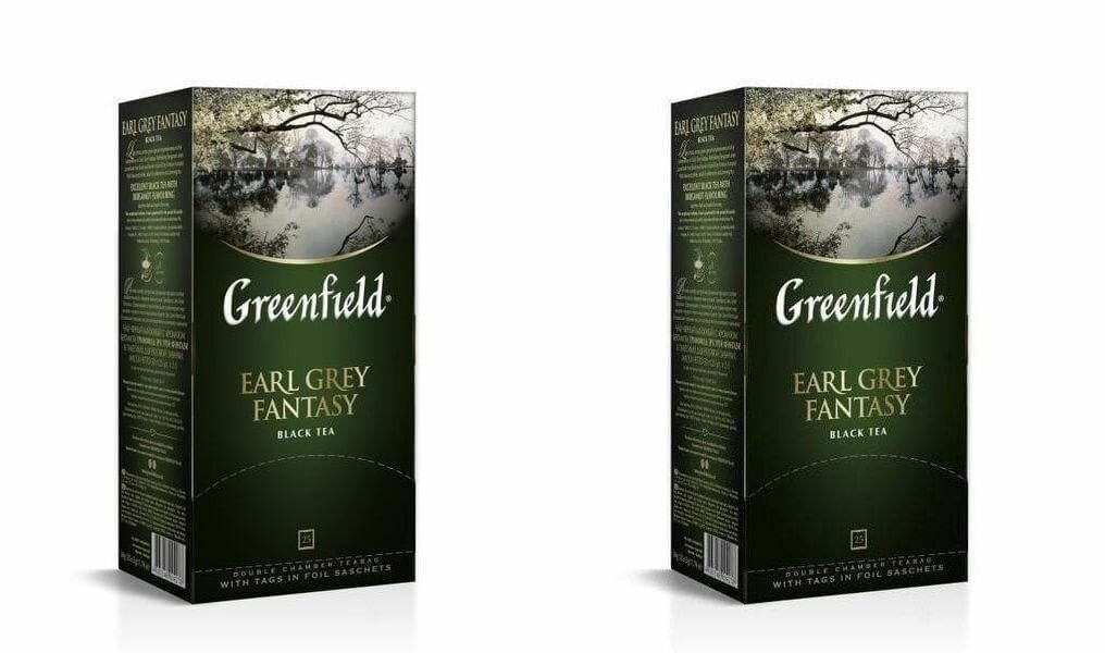 Greenfield Чай черный Earl Grey Fantasy, 25 пакетиков по 2 г, 2 уп