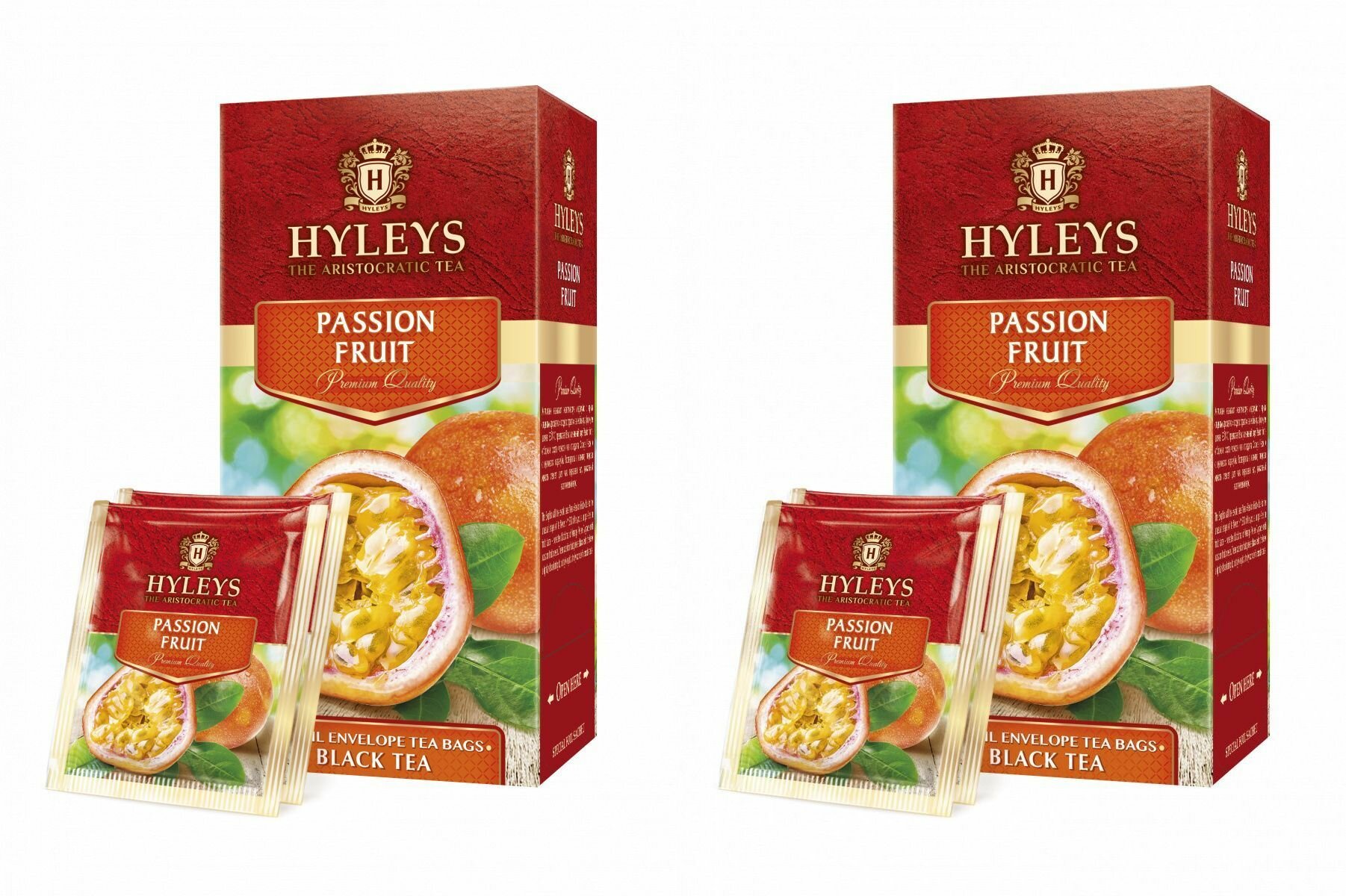 HYLEYS Чай черный, Аристократ коллекция, Плод страсти, 25 пакетиков по 2 г, 2 уп