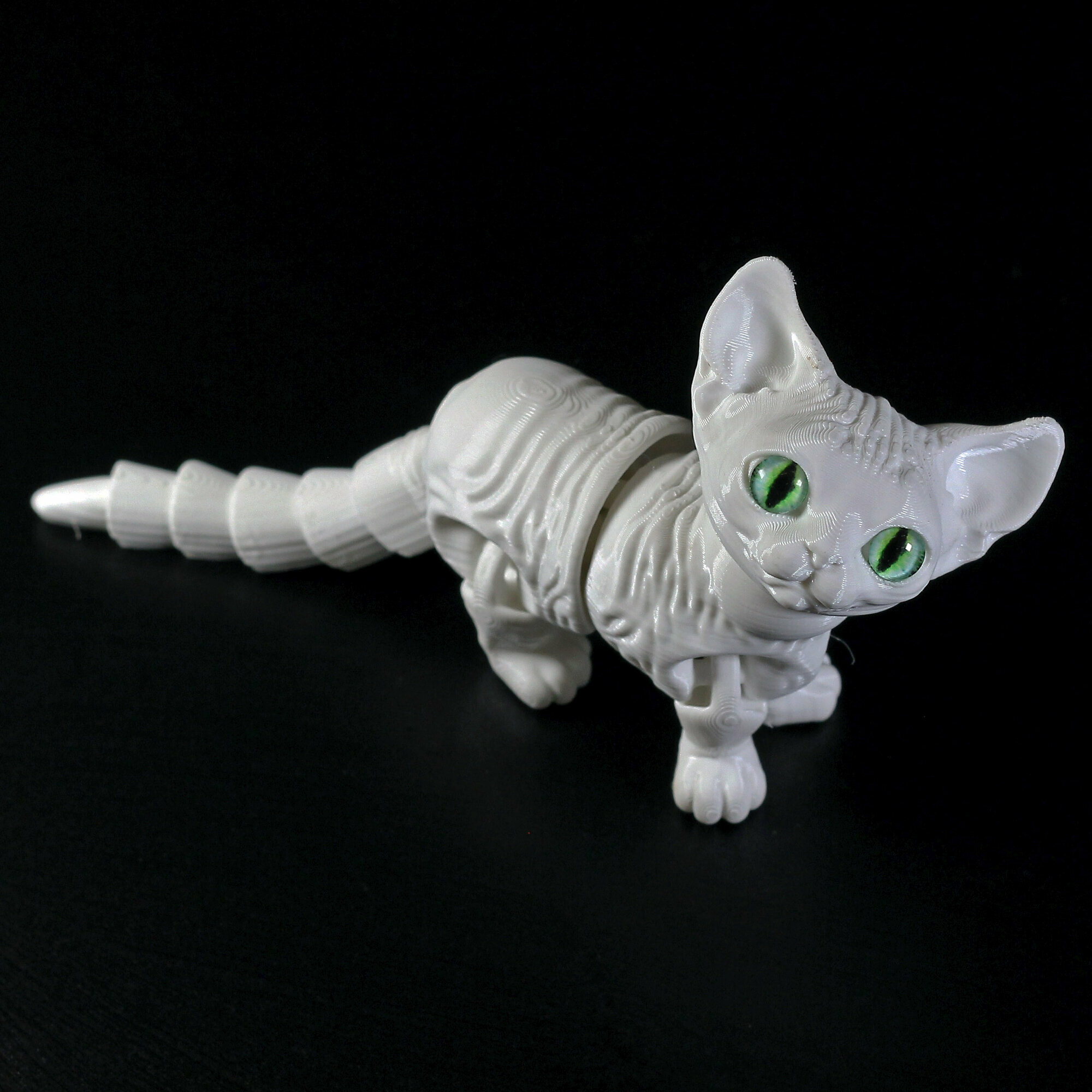 Подвижный котёнок Сфинкс, игрушка антистресс, белый