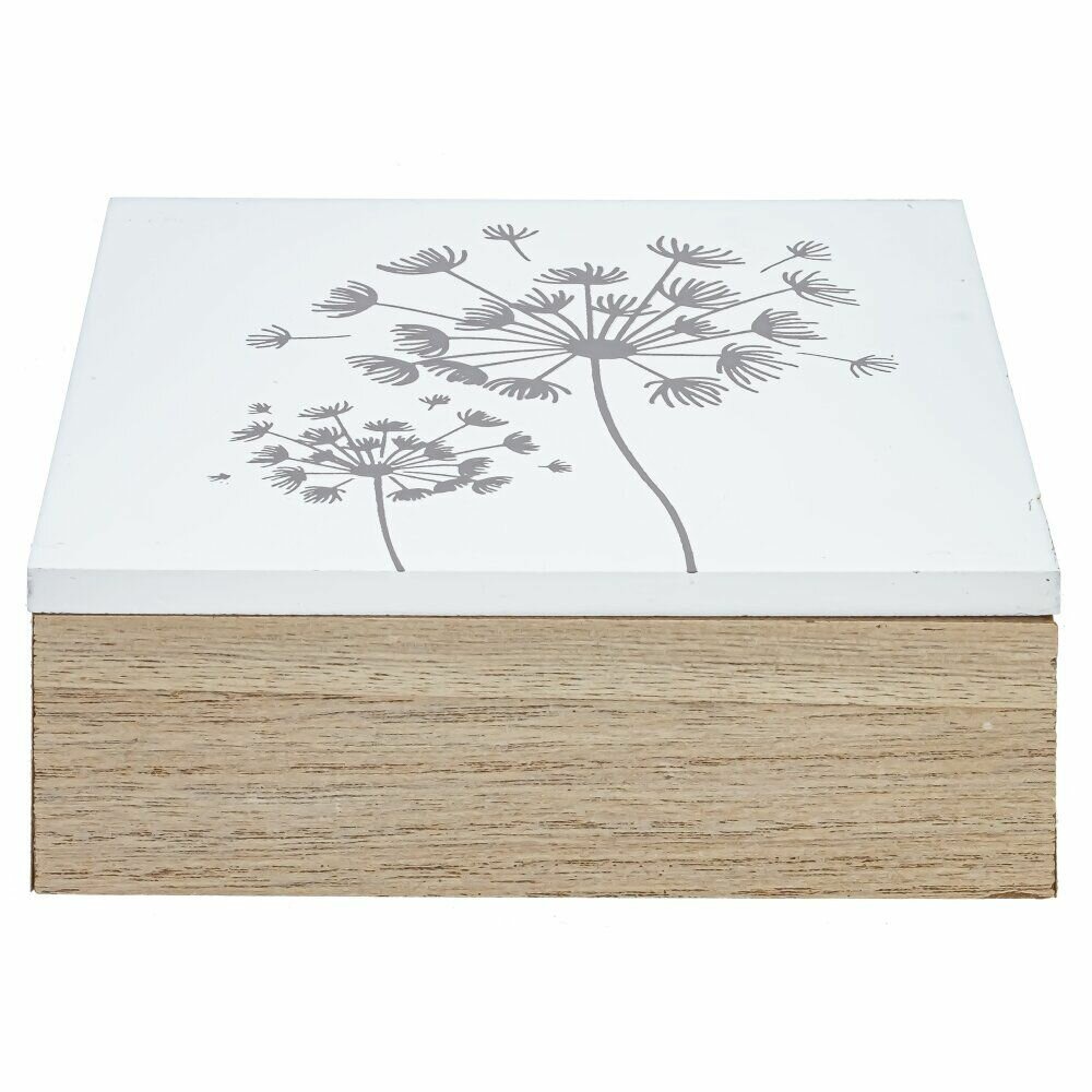 Шкатулка для чайных пакетиков / подставка для чайных пакетиков/ чайница, 16х16х6 см