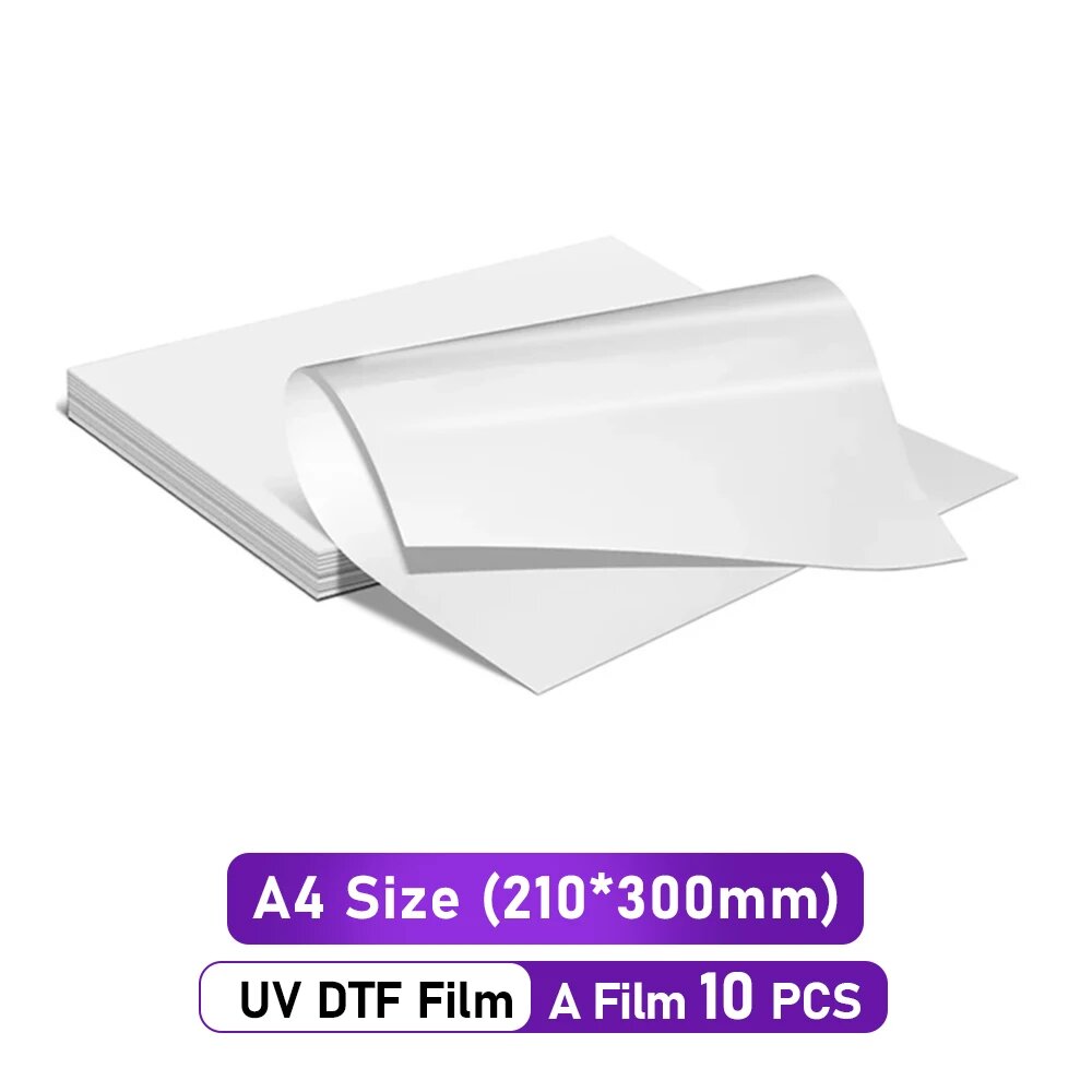 OYfame UV DTF пленка A4 A3 бесцветная для УФ-принтера A4 Film A 10pcs