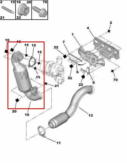 Катализатор K488 (C4/308) Peugeot-Citroen