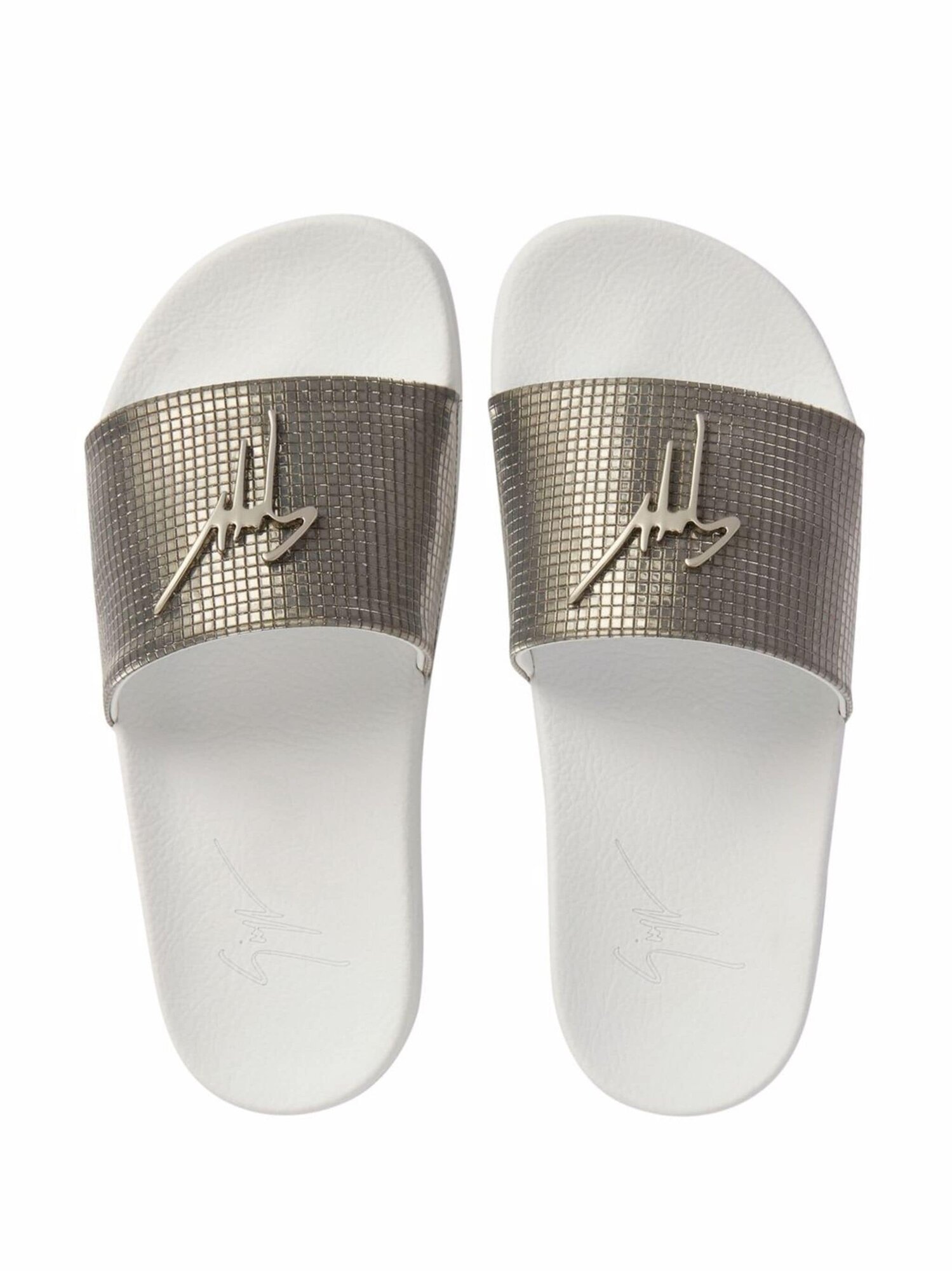 Шлёпанцы Giuseppe Zanotti Brett, размер 35 EU, Silver — фото 1