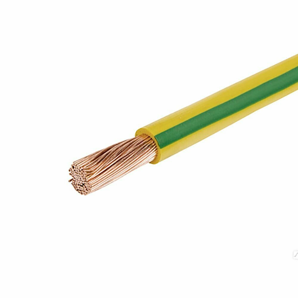 Провод гибкий ПВ-3 (ПуГВ) 1х4 мм желто-зеленый ГОСТ