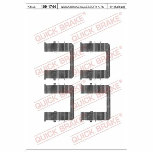 Комплект монтажный тормозных колодок Quick Brake 1091744 для Hyundai H-1; Kia Carnival I, II, III